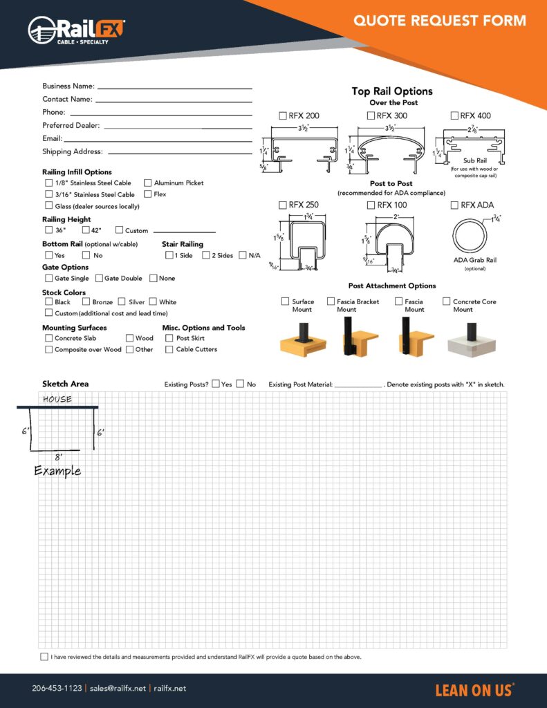 RailFX Literature - Railing Brochures and Guides | RailFX